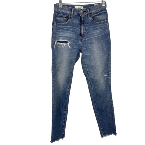 Moussy | Jeans | Moussy Vintage Womens Distressed Frayed Hem Skinny Blue Jeans Size 25 | Poshmark